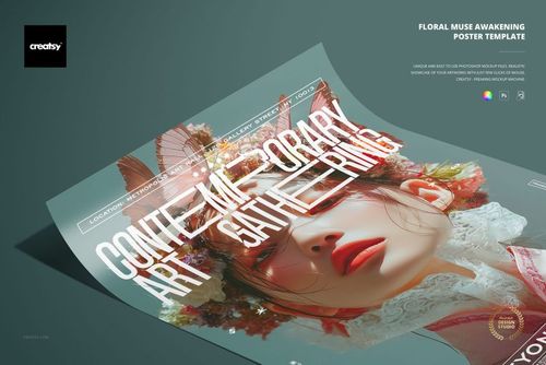 Floral Muse Awakening Poster Template | Creatsy®