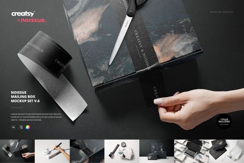 Noissue Mailing Box Mockup Set v.6 | Creatsy®