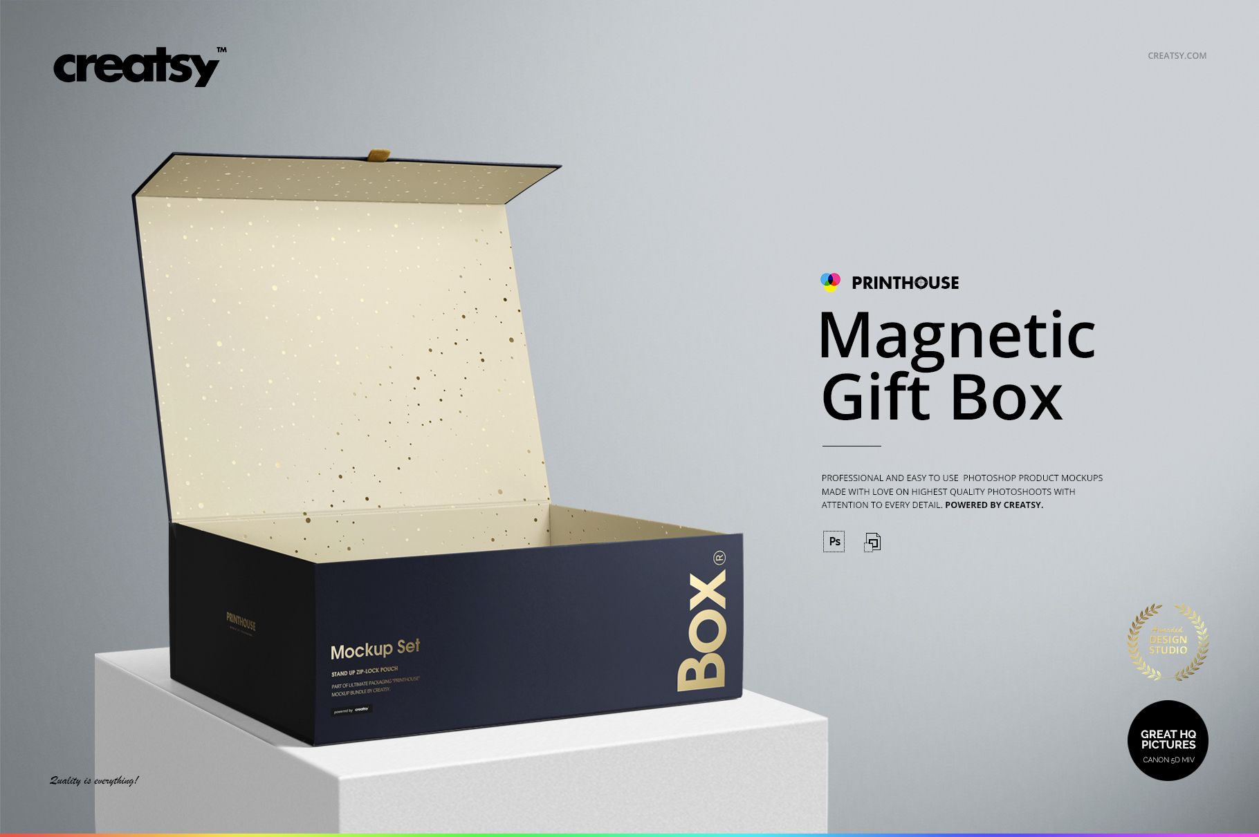 Magnetic Gift Box Mockup Set | Creatsy®
