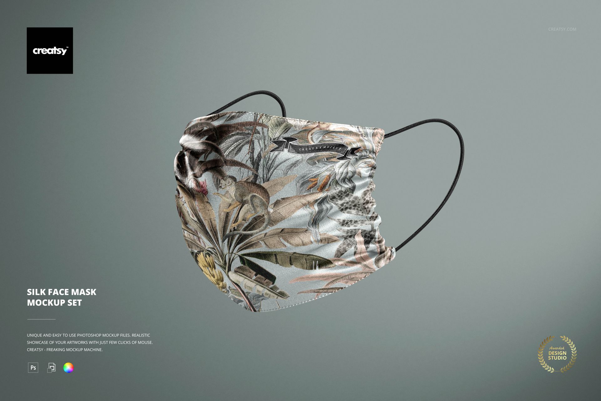 Silk Face Mask Mockup Set | Creatsy®