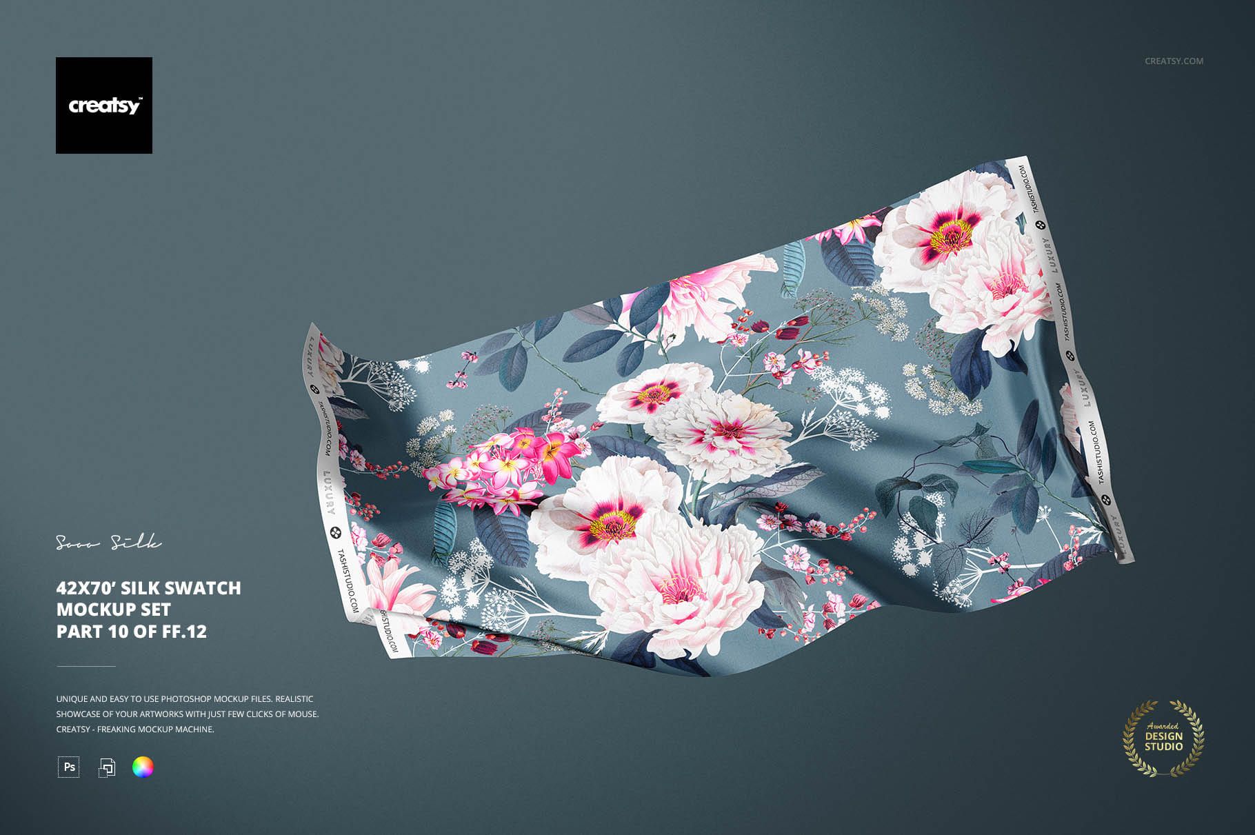 42x70' Silk Swatch Mockup Set | Creatsy®