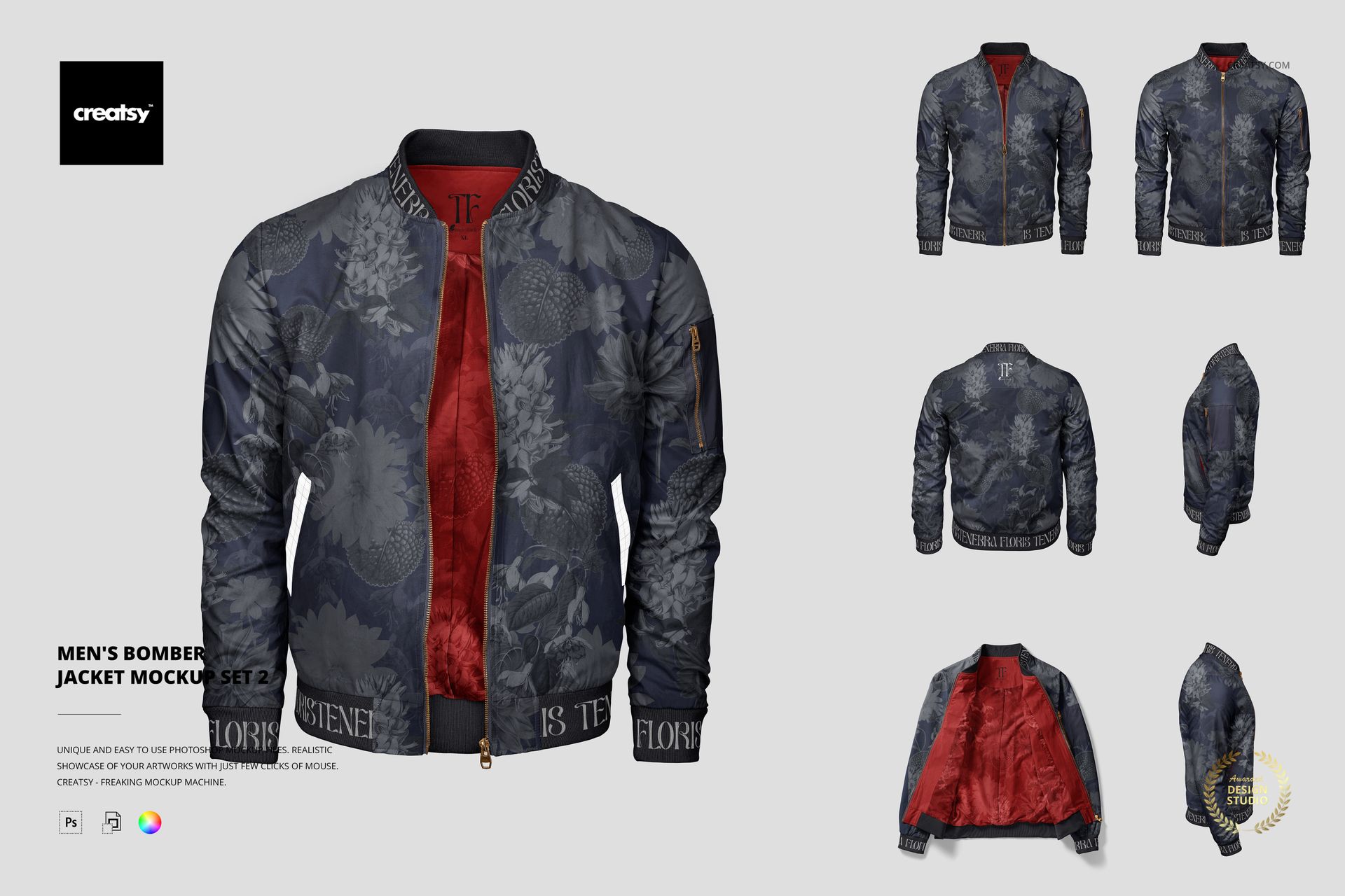 Men's Bomber Jacket Mockup Set v.2 | Creatsy®