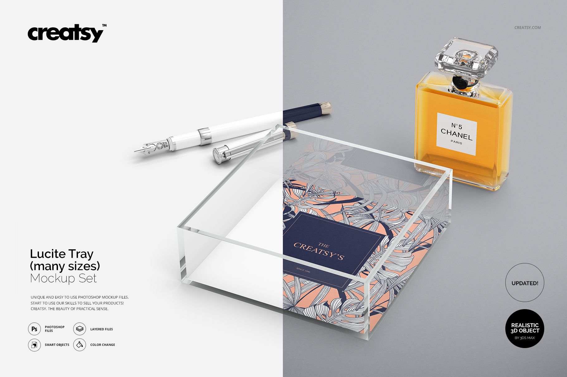 Lucite Tray Many Sizes Mockup Set | Creatsy®