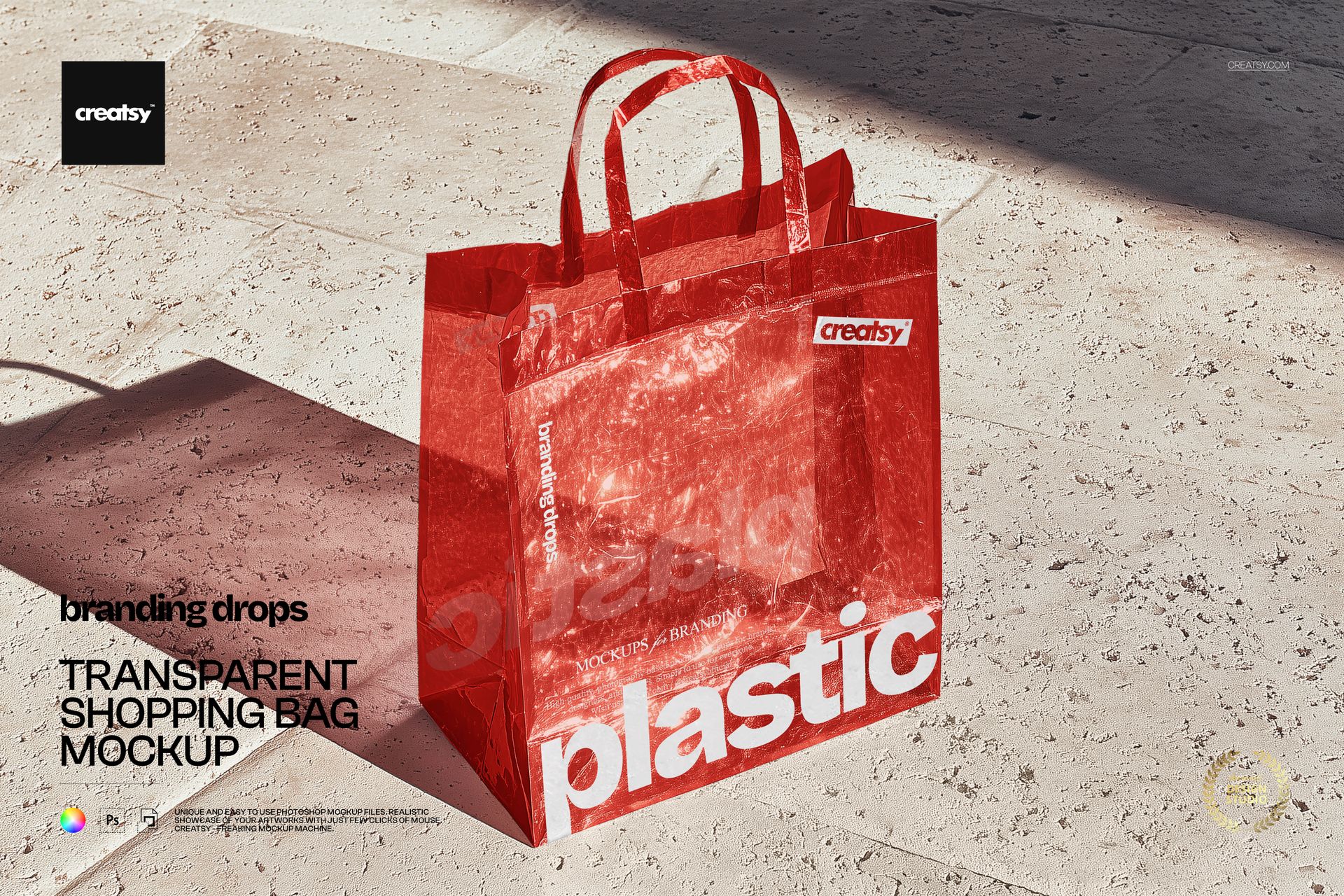 Transparent Shopping Bag Mockup | Creatsy®