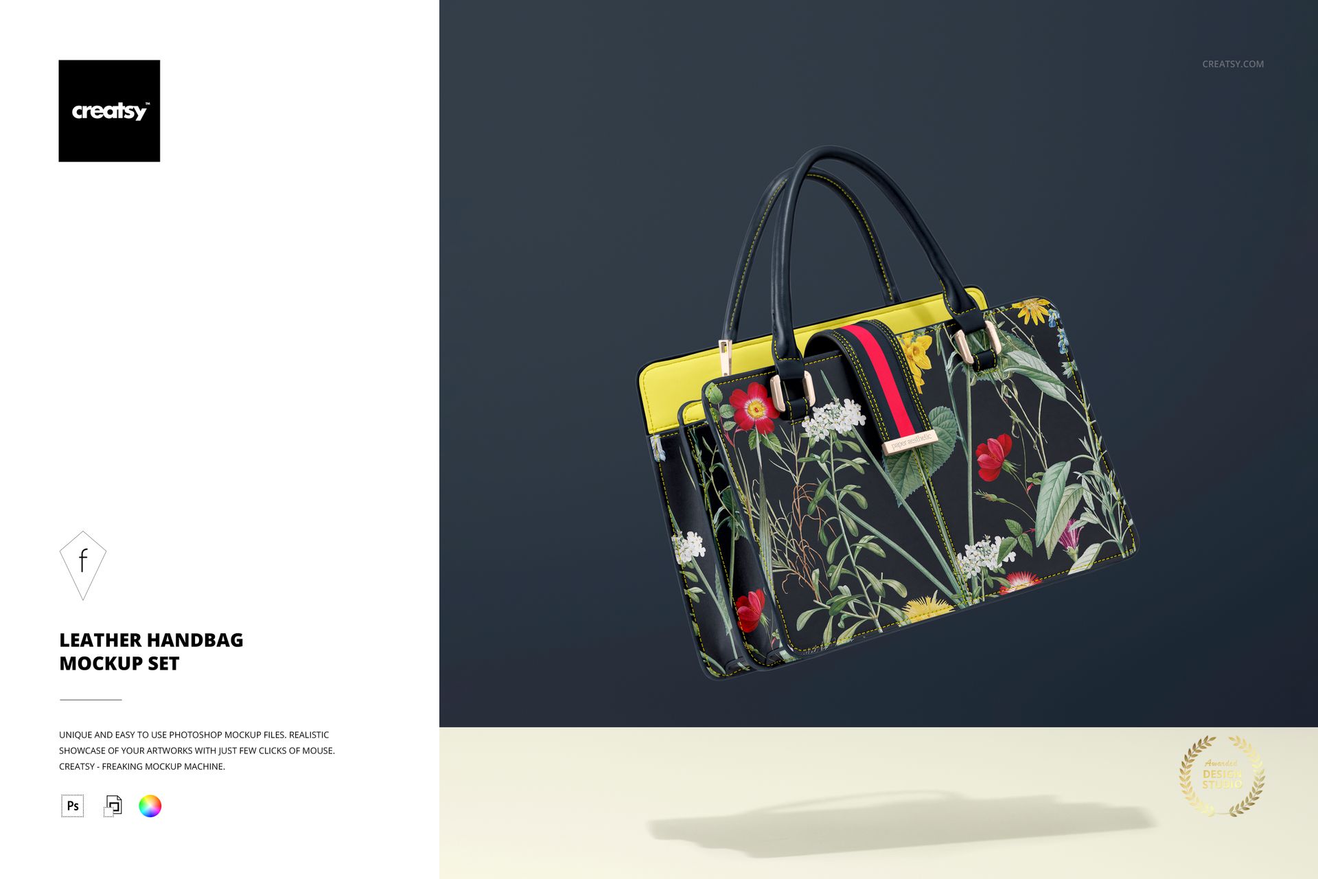Leather Handbag Mockup Set | Creatsy®