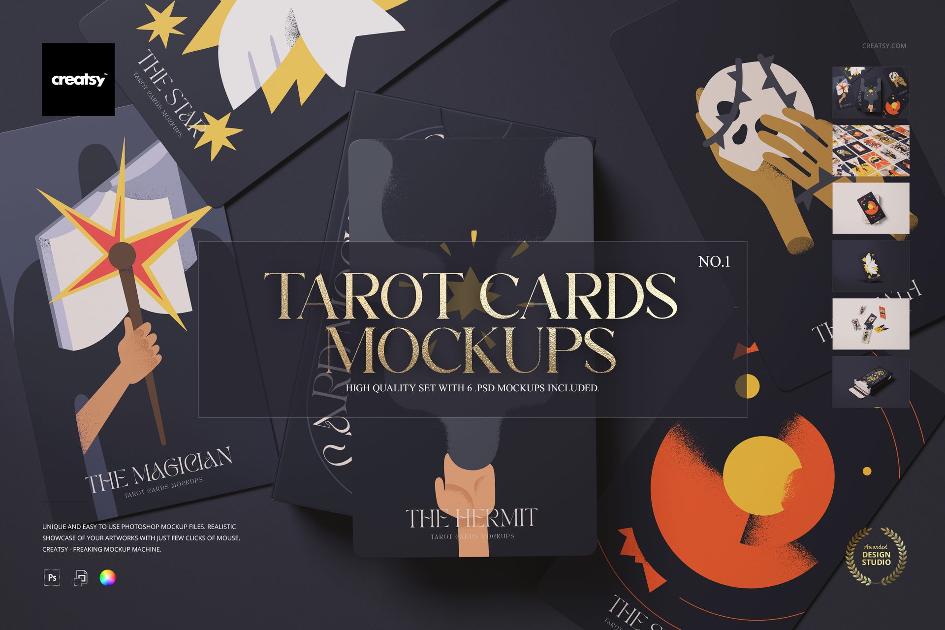 Tarot Cards Mockup Set v.1 | Creatsy®