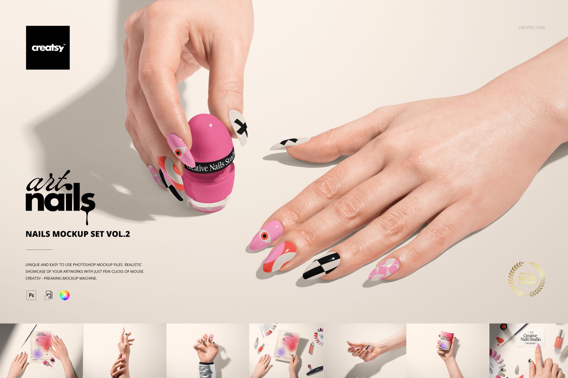 Nails Mockup Set vol. 2 | Creatsy®