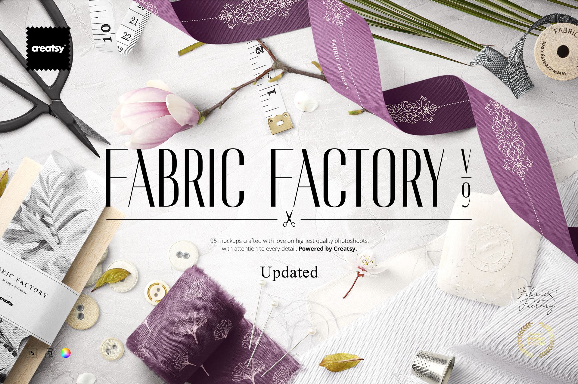 Fabric Factory v.9 Fabrics Mockup Bundle | Creatsy®